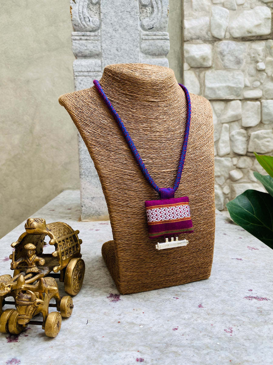 Potli Tawiz Purple/Fuchsia (Silver) Necklace – KaleNele